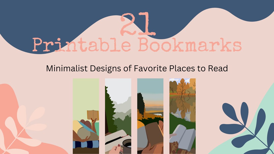 Printable Minimalist Bookmarks/favorite Places to Read Bookmarks/hand ...