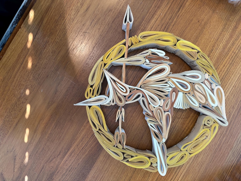 Hunger Games Mockingjay Pin Book Art Sculpture, Upcycled Literary Gift ...