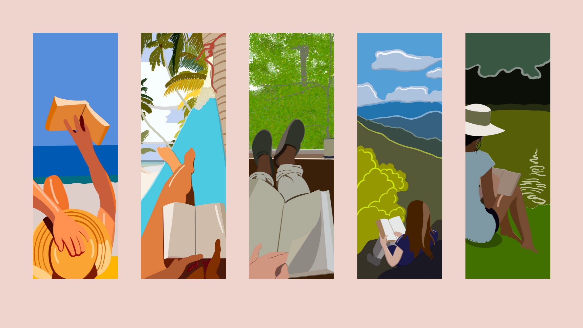 Printable Minimalist Bookmarks/favorite Places to Read Bookmarks/hand ...