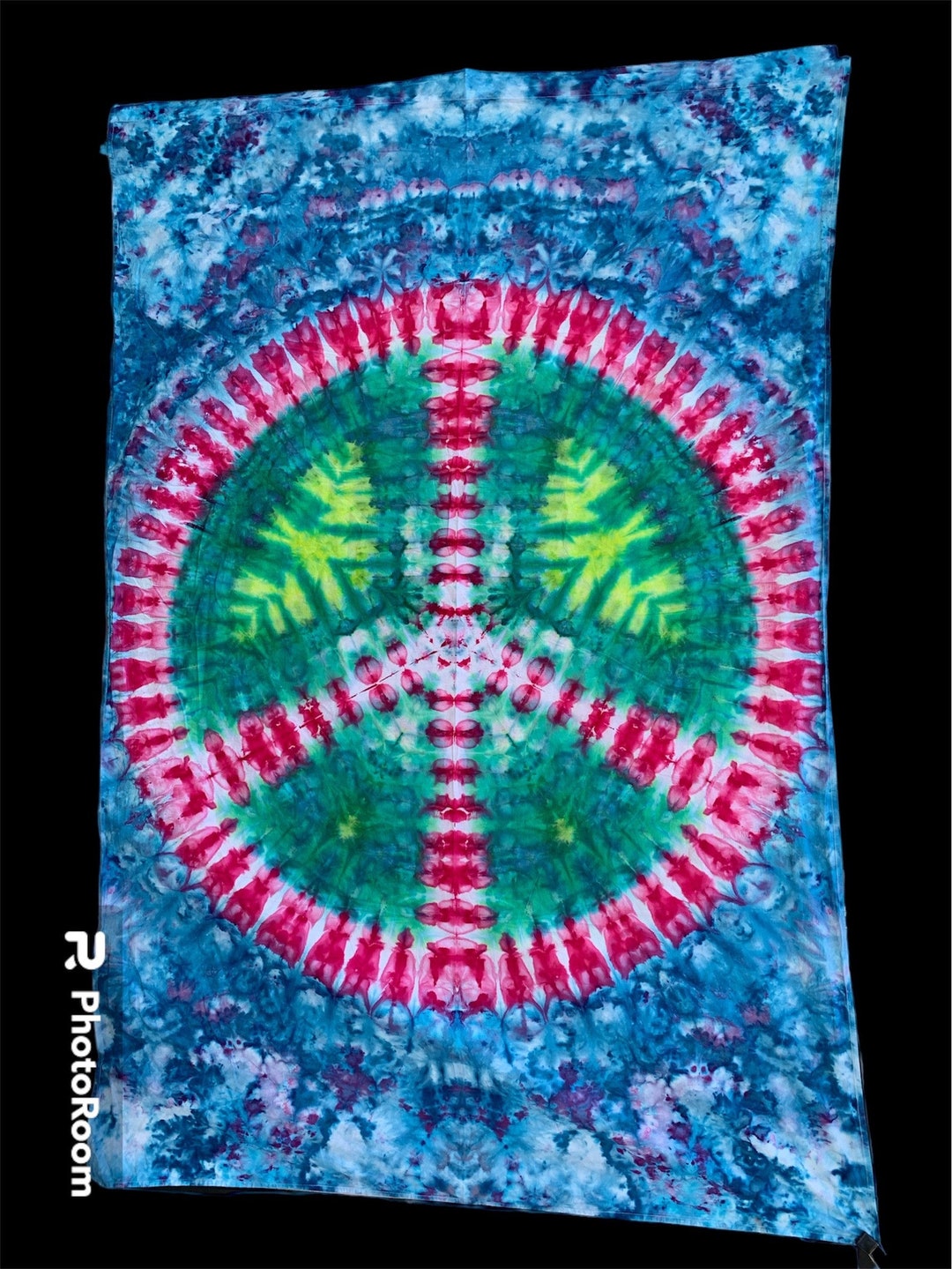 Peace Sign BOLD Tie Dye Tapestry - Etsy