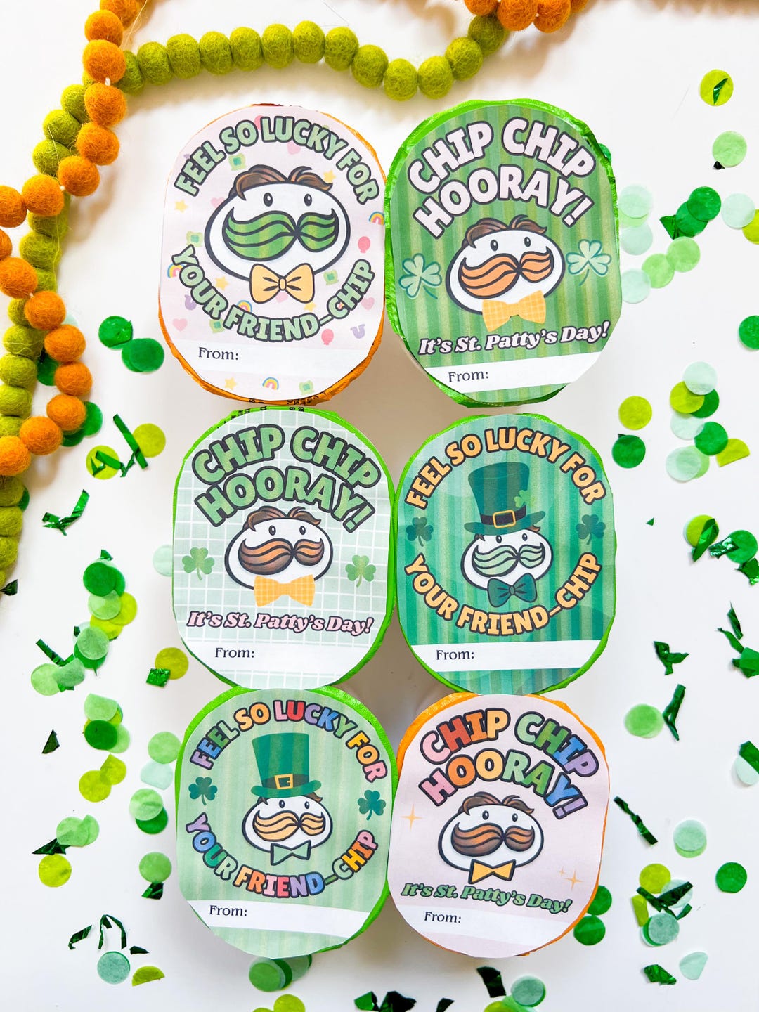 Pringles Chips St. Patricks Day Printable, Student Holiday Tag, Kids ...