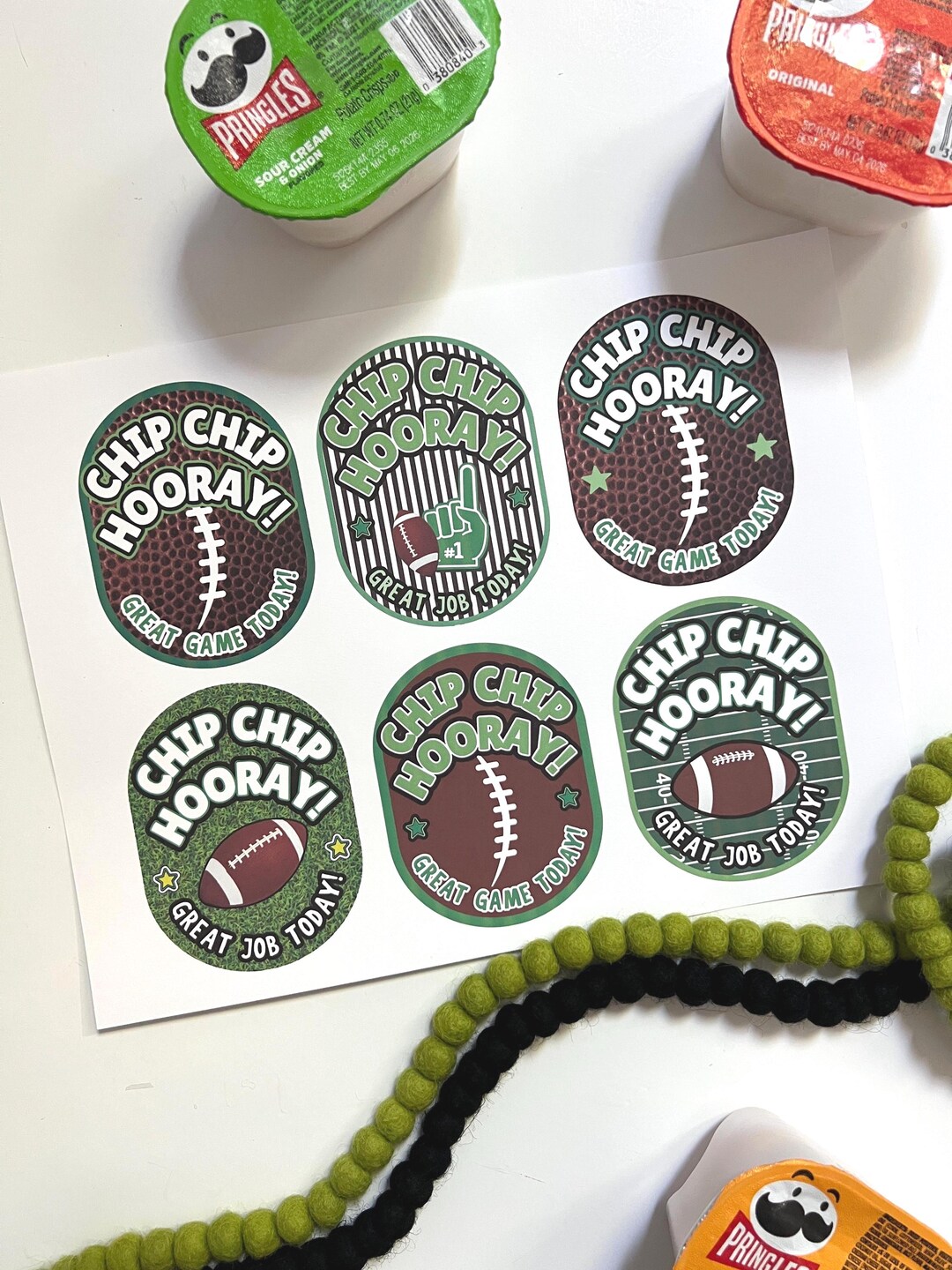 Football Pringles Toppers Printable, Game Day Printable Tag, Kids Snack ...