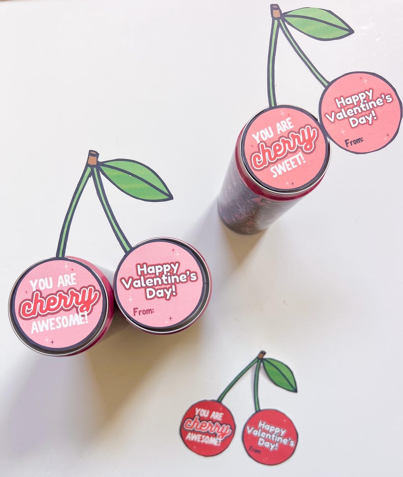 Cherry Soda Valentines Printable Tag, Snack Gift (digital Download) - Etsy