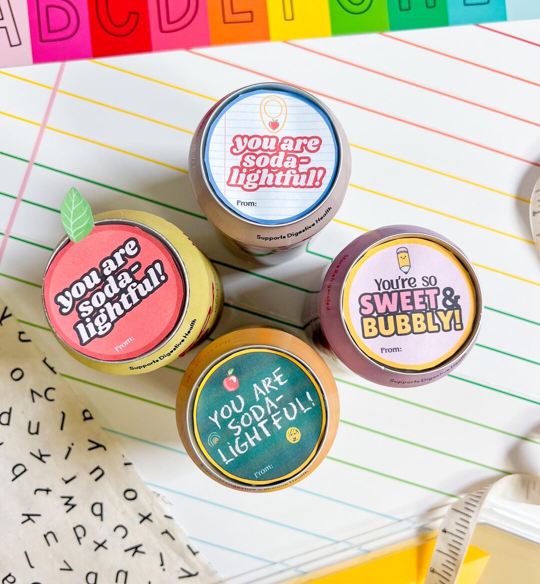 Teacher Appreciation Soda Pop Can Printable, School Themed Teacher Pop ...