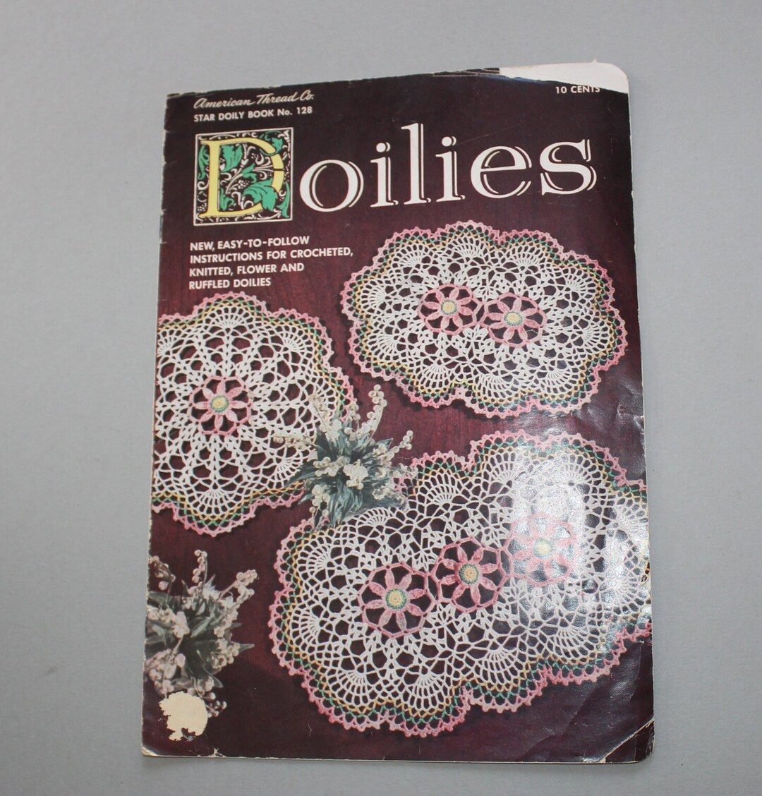 1956 American Thread Co. Doilies Book No. 128 Cotton Thread Crochet ...