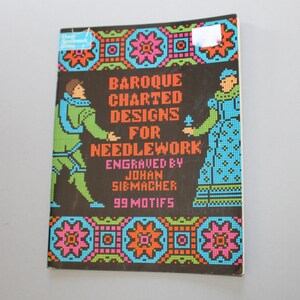1975 Baroque Charted Designs for Needlework Needlepoint Embroidery ...