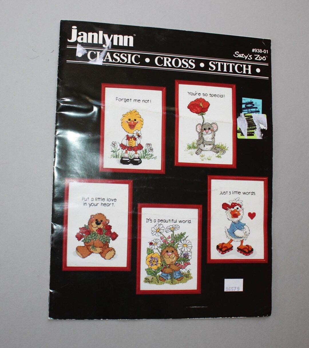 1986 Janlynn Suzy's Zoo Counted Cross Stitch Instruction Pattern Book ...