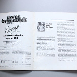 1978 the Eleganza Collection by Brunswick Volume 783 Book Knitting ...