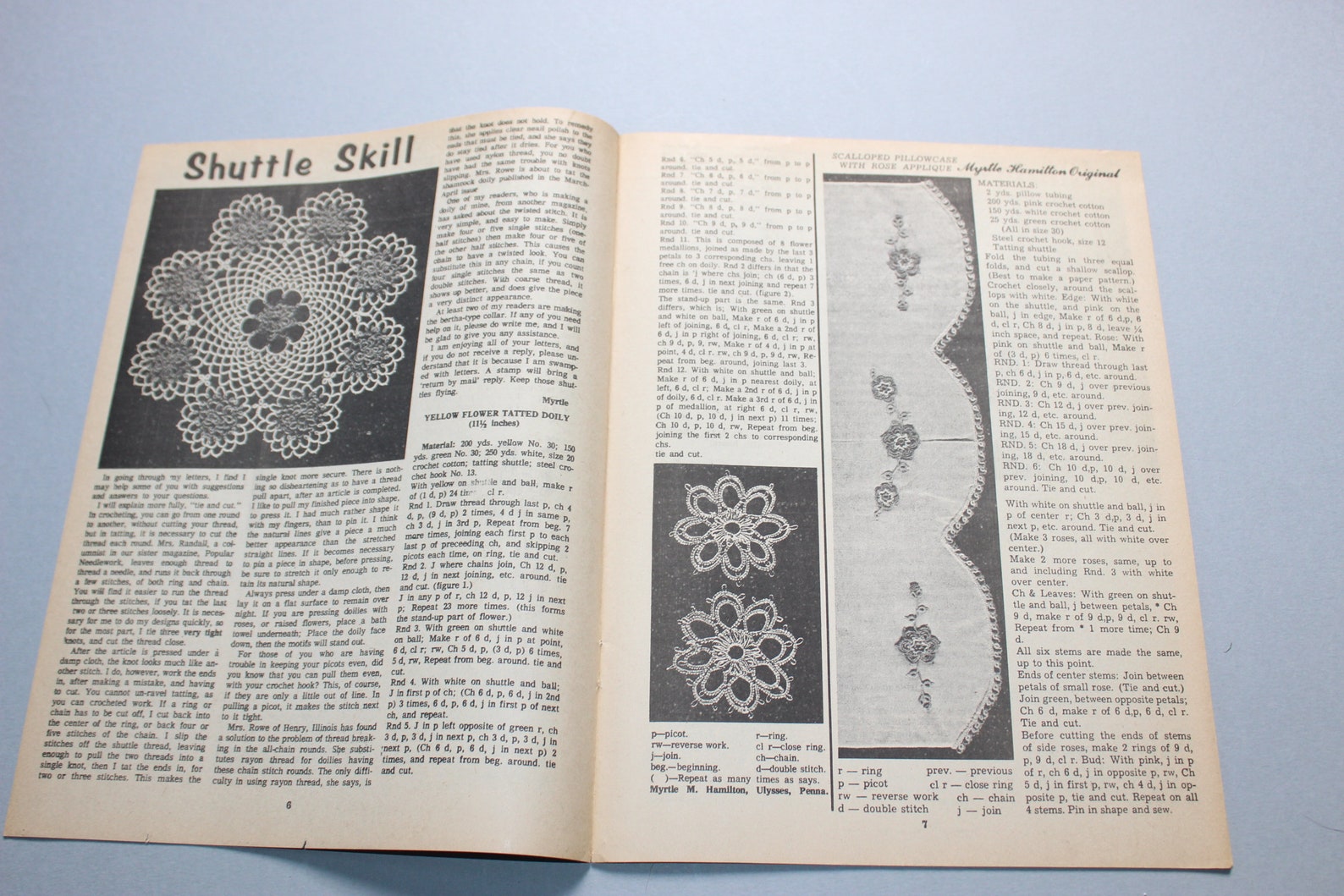 1970 Blue Ribbon Patterns for Tatting P-490 Tatting Edgings Doilies ...