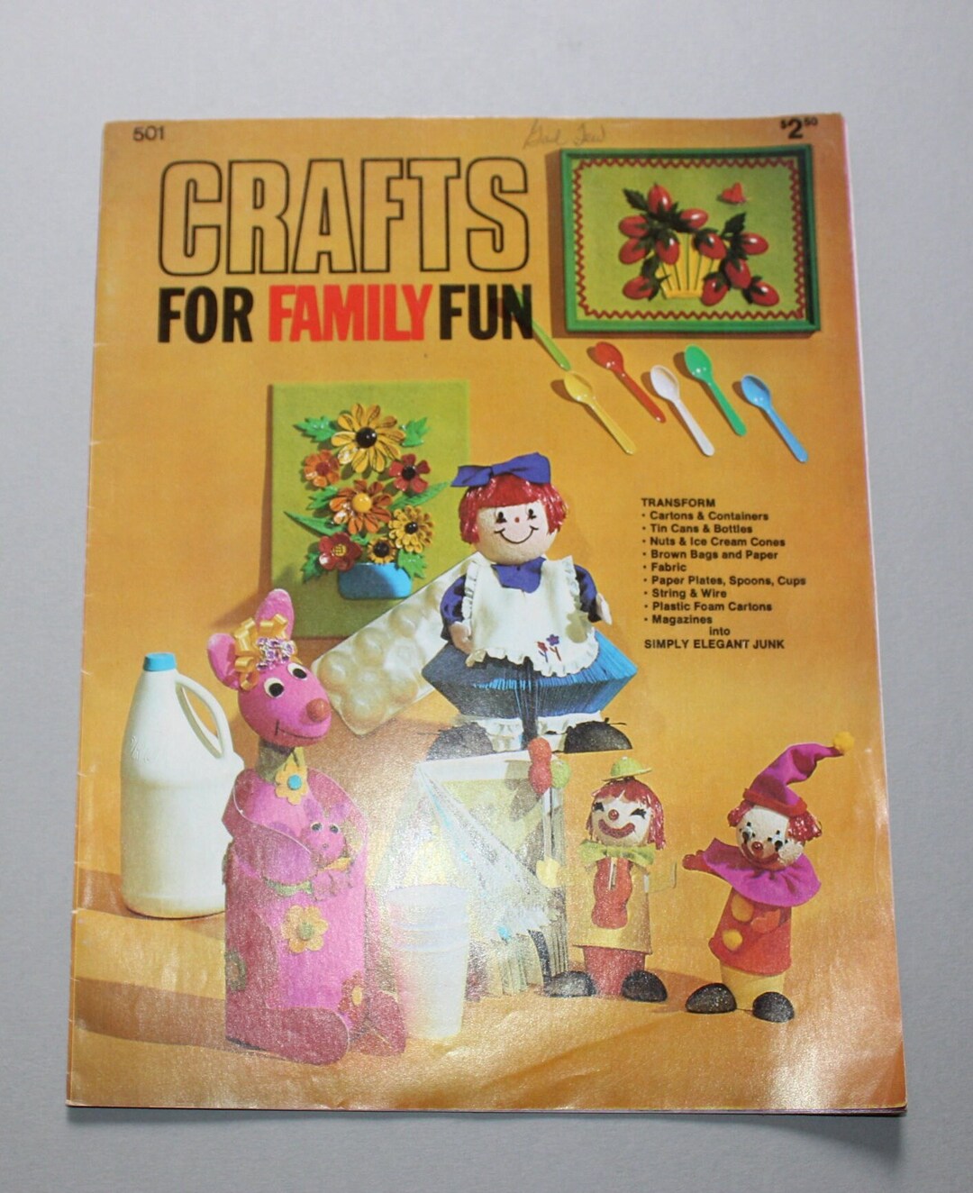 1974 Crafts for Family Fun Book by Aleene Recycle Crafts Decorative ...