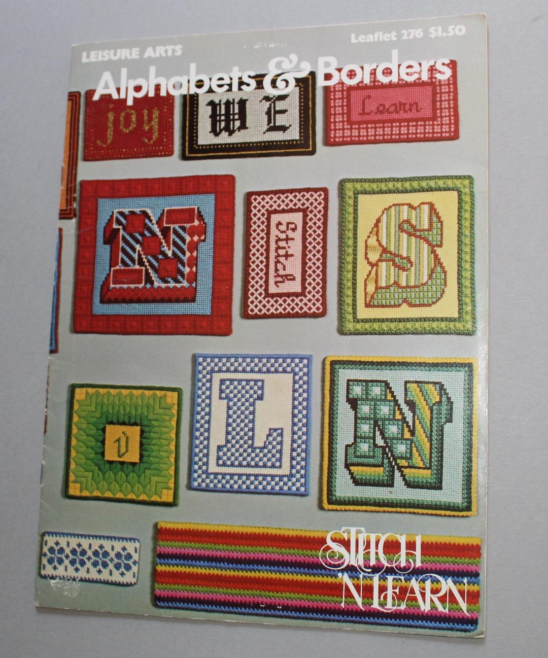 1977 Alphabets & Borders Leaflet 276 Cross Stitch Instruction Pattern ...