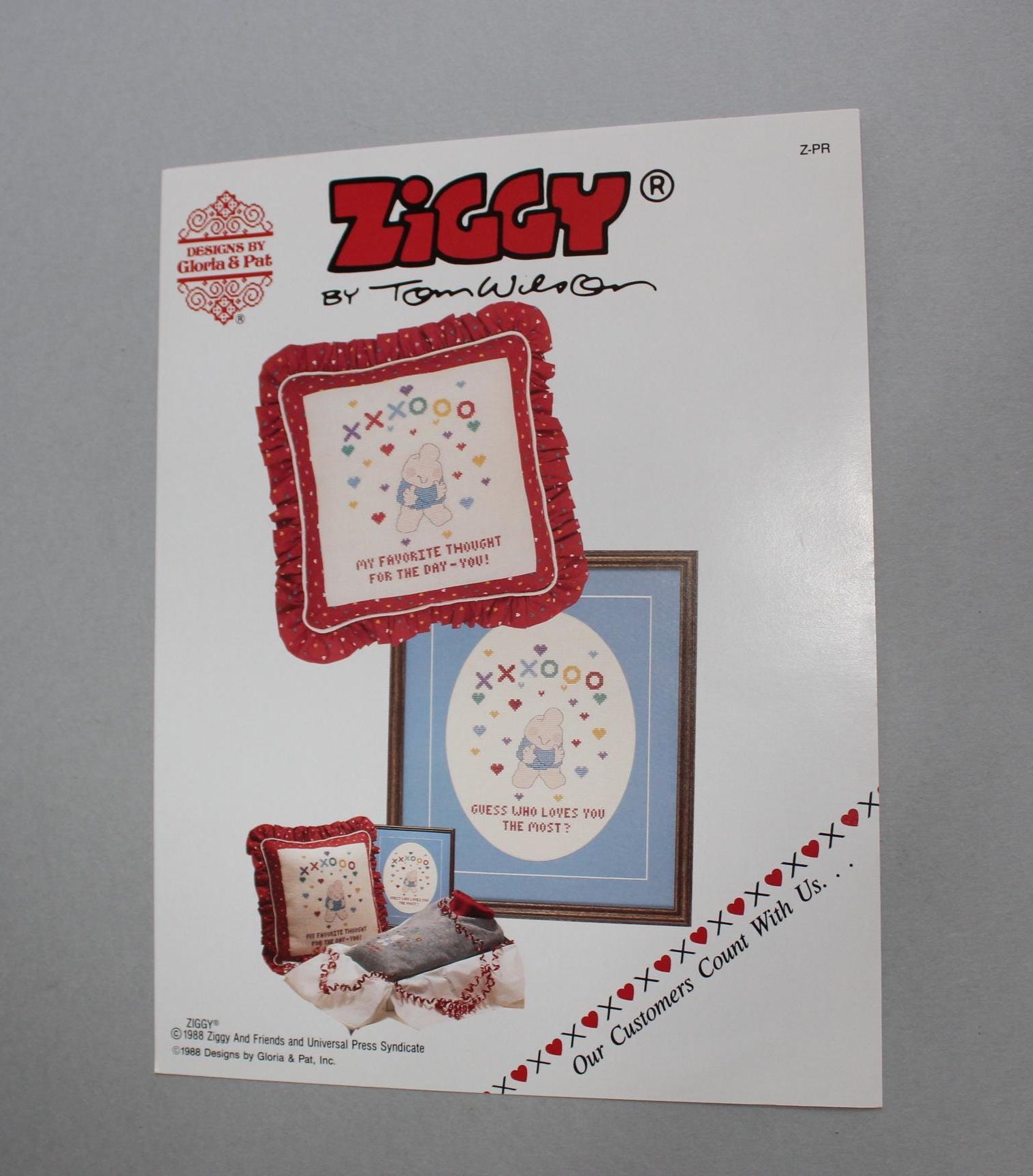 1988 Ziggy by Tom Wilson Cross Stitch Book Patterns Instructions ...