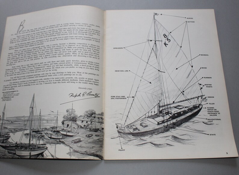 1960s How to Paint Boats No. 98 by Ralph S Coventry a Walter Foster How ...