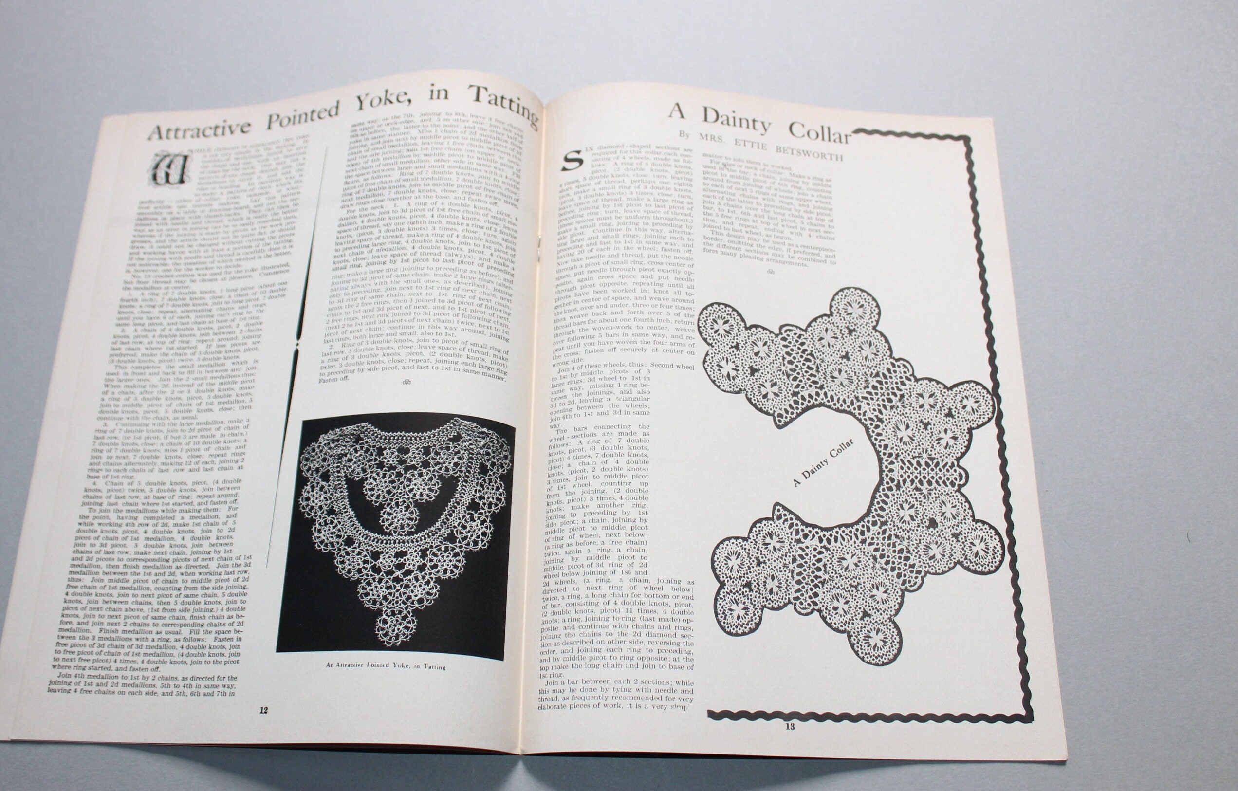 1970 Blue Ribbon Old Time Patterns Volume 3 P-175 Tatting and Crochet ...