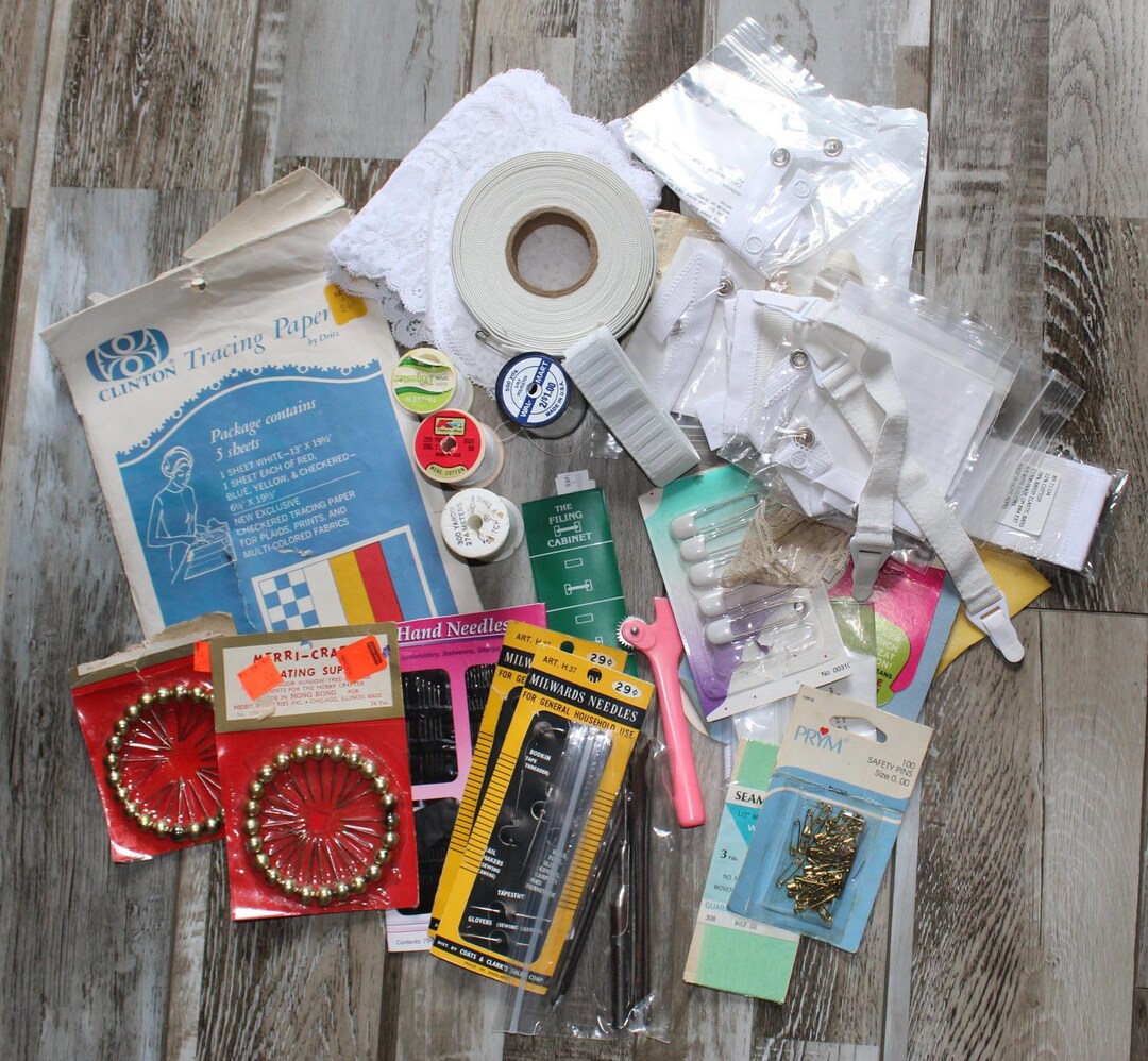 Vintage Miscellaneous Lot of Sewing Notions and Crafting Supplies - Etsy