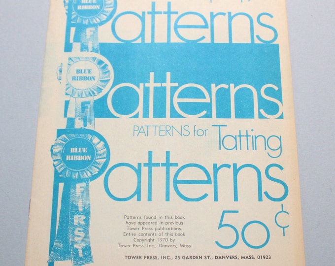 1970 Blue Ribbon Patterns for Tatting P-490 Tatting Edgings Doilies ...