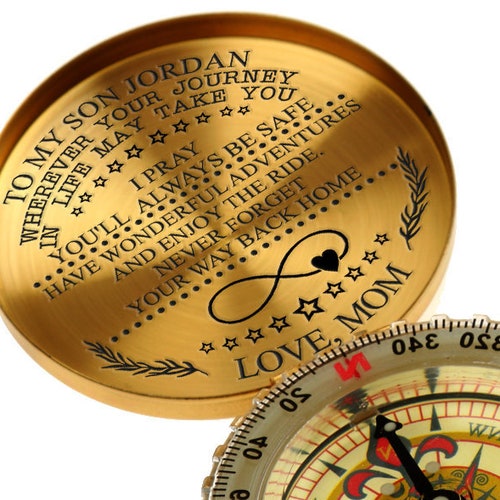 My Son Custom Name Compass Mens Birthday Gift Mom Dad - Etsy