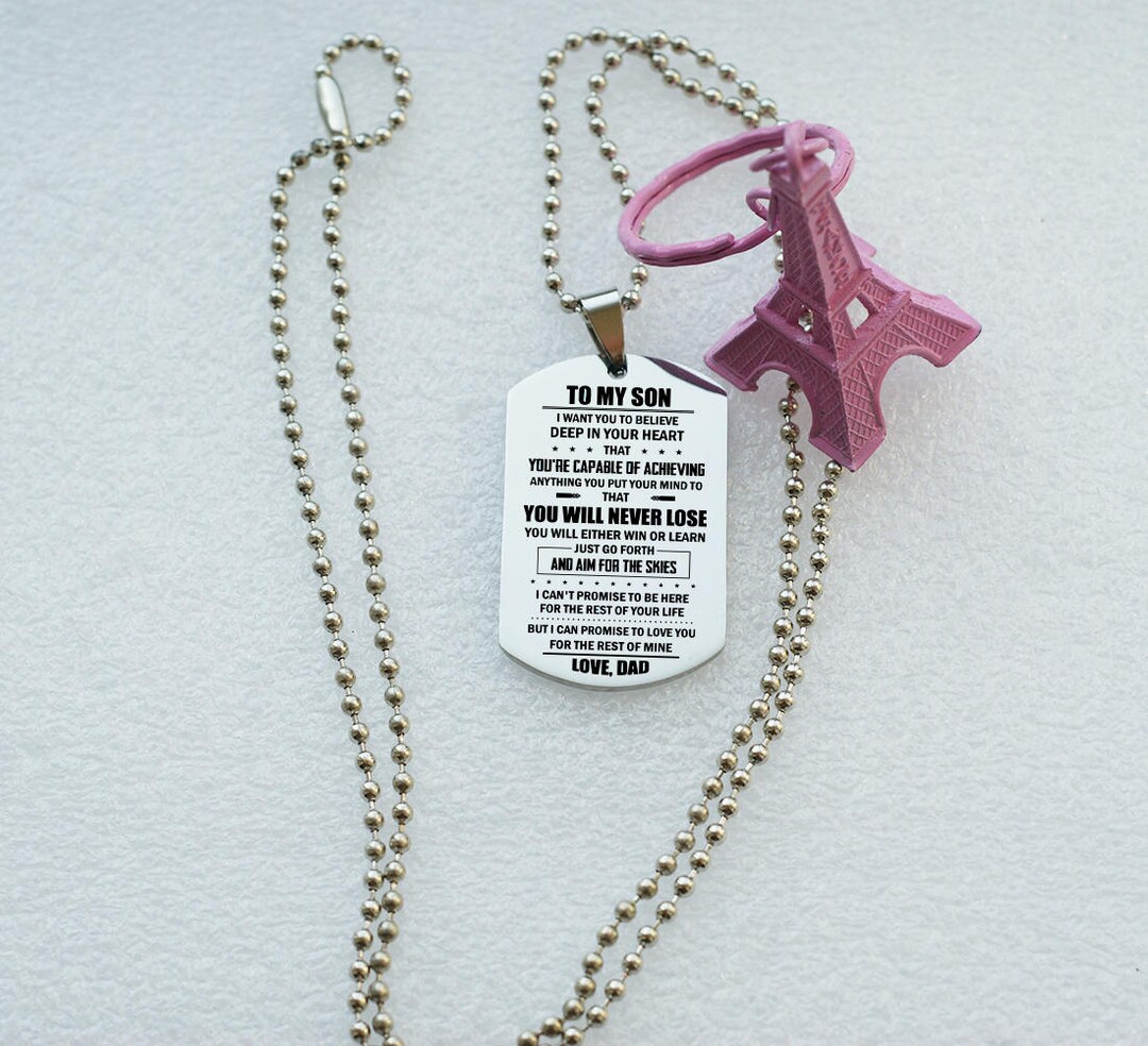 To My Son Pendant Necklace, Son Gift From Father, Son Pendant Necklace ...