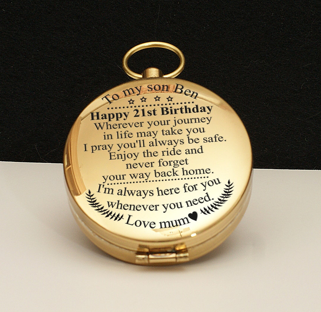 To My Son Gift, Custom Mens Compass, Personalized Son Custom Gift, From ...