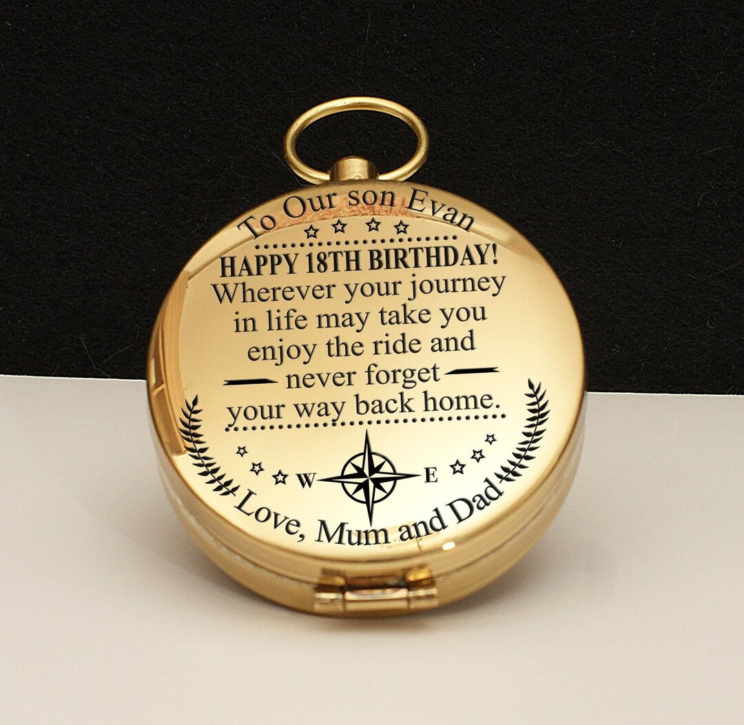 To Our Son 18th Birthday, Custom Name Mens Compass, Personalized to Son ...