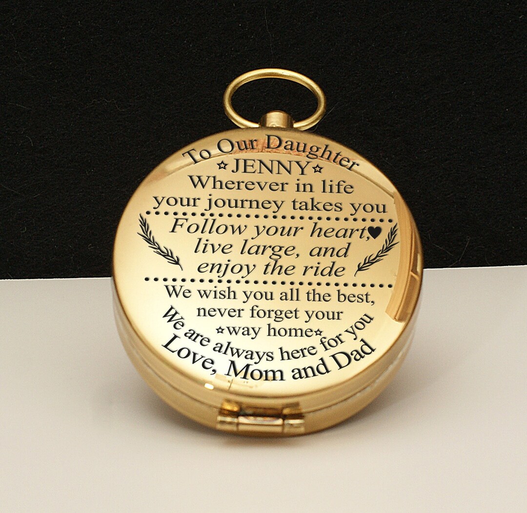 Our Daughter Gift, Custom to Our Daughter Compass, Personalized ...