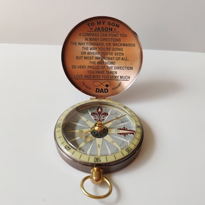 Engraved to My Son Compass to My Stepson Bonus Dad Gift Idea My Son Mam ...