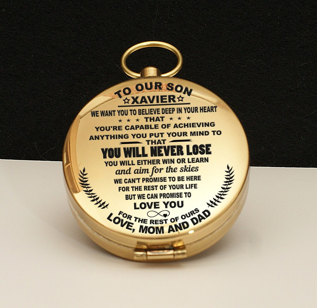 To Our Son Engraved Compass, Personalized Compass, Mens Gift, to Our ...