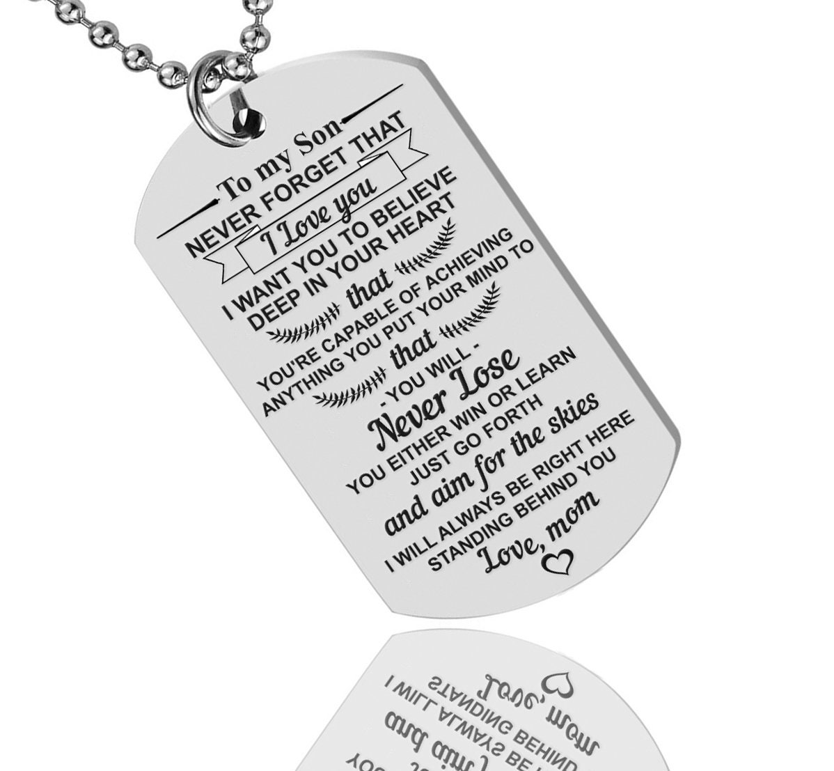 To My Son Pendant Necklace, Son Gift From Mom, Son Pendant Necklace ...