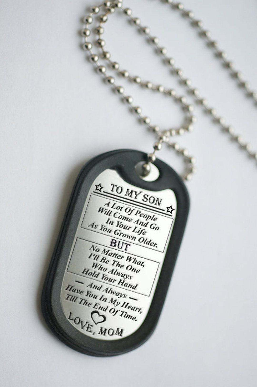 Custom Men's Dog Tag, Men's Pendant Necklace, Mens Jewelry, Laser ...
