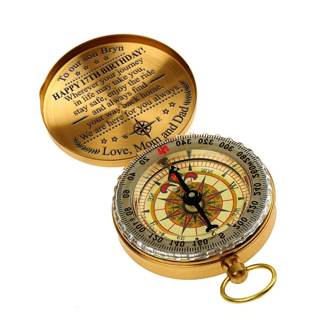 To Our Son 18th Birthday Gift, Custom Name Mens Compass, Personalized ...