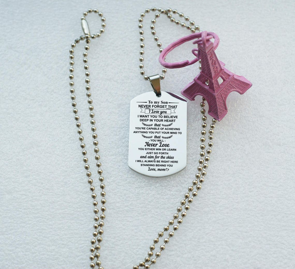To My Son Pendant Necklace, Son Gift From Mom, Son Pendant Necklace ...