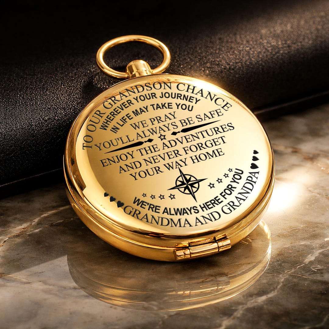 To My Grandson Compass, Engraved Compass, Personalized Gift, to My Son ...