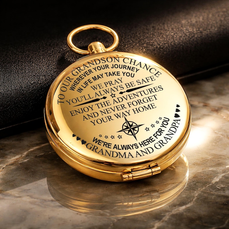 To My Grandson Compass, Engraved Compass, Personalized Gift, to My Son ...