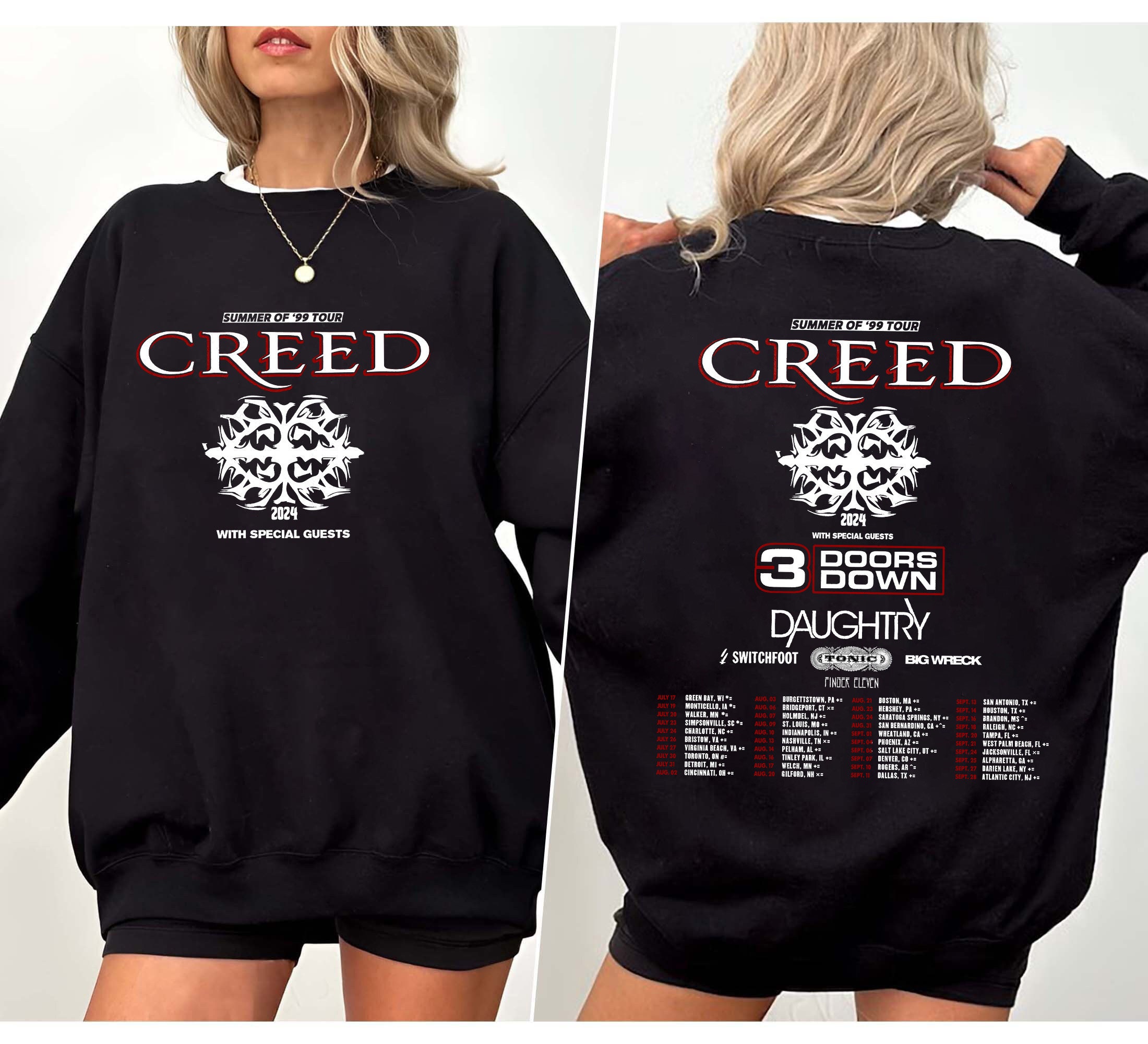 Vintage Creed Band Sweatshirt, Creed Summer of '99 Tour Shirt, Creed ...
