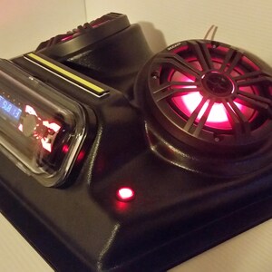 Overhead UTV Stereo Console: LOUD Multi-color BOSS Speakers - Etsy