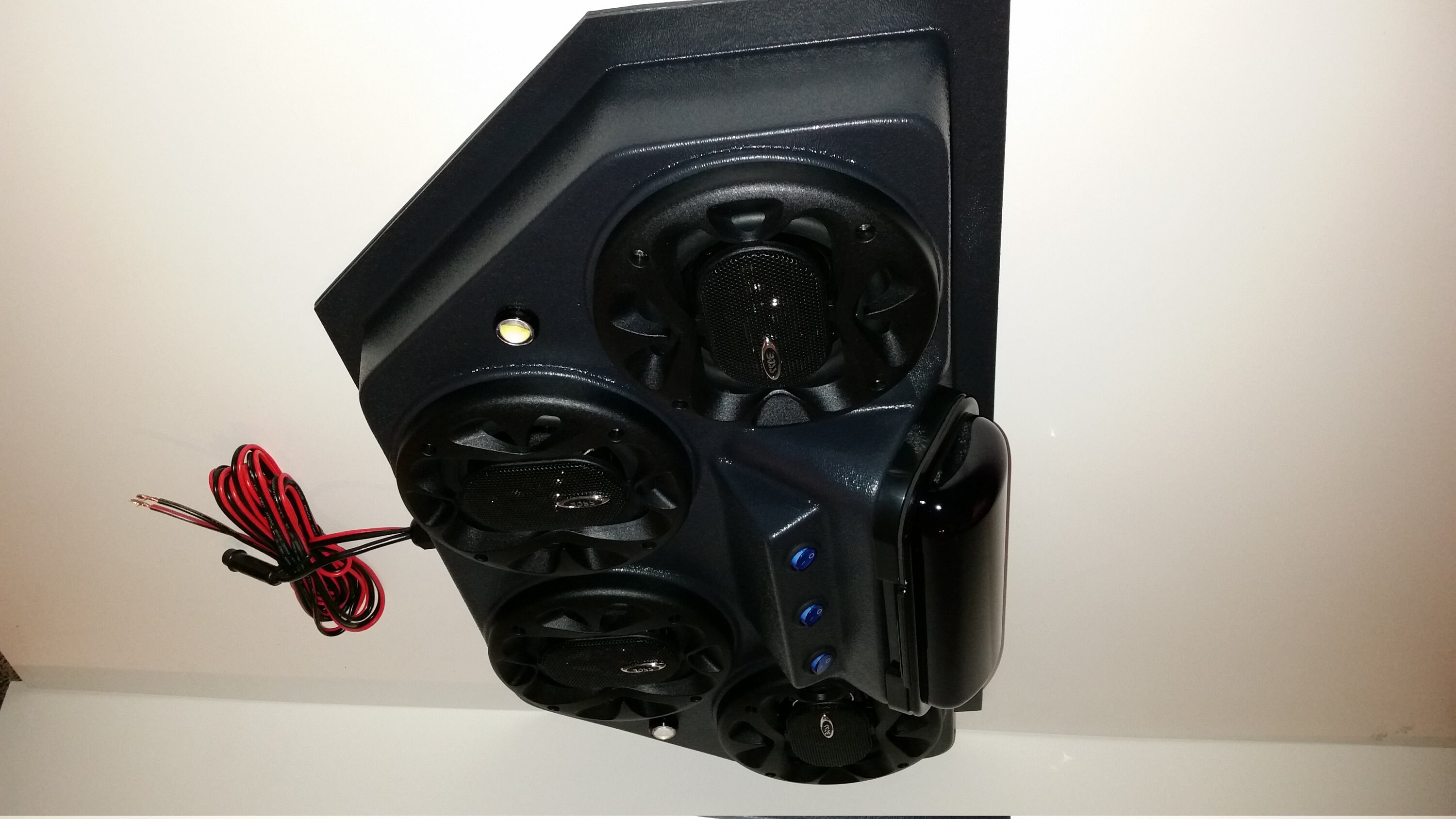 Golf Cart UTV Overhead Stereo Radio Console Bluetooth 4 Blue LED ...