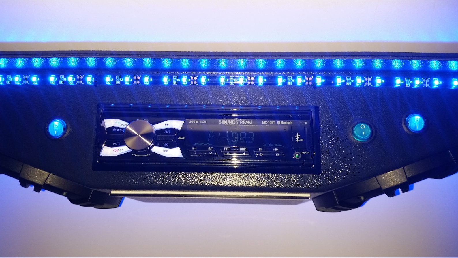 UTV Radio Golf Cart Overhead Stereo Console With KICKER 6.5" Speakers ...