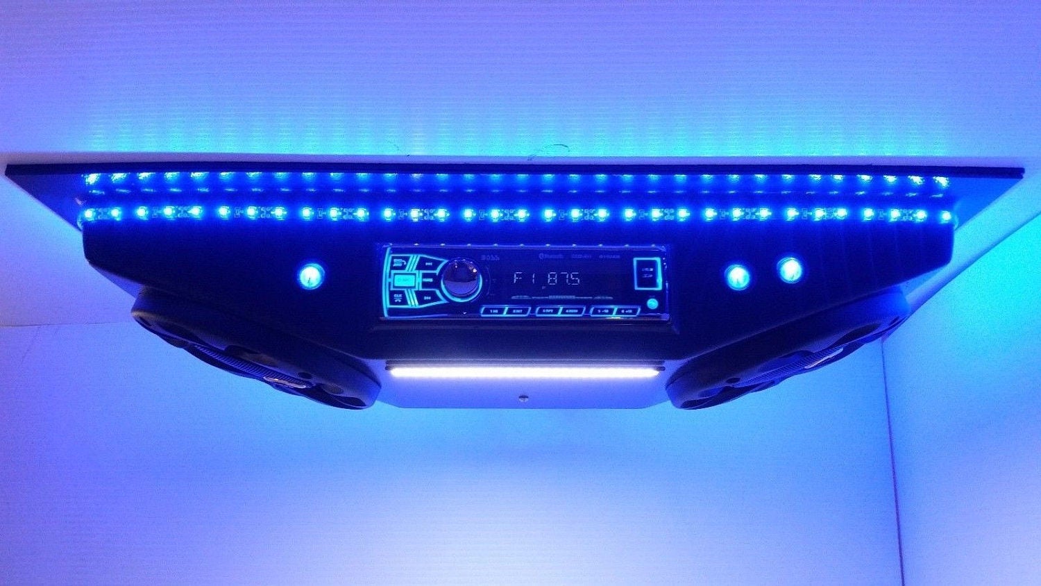 Universal Overhead Stereo Radio Console for Golf Cart UTV Tractor RZR ...