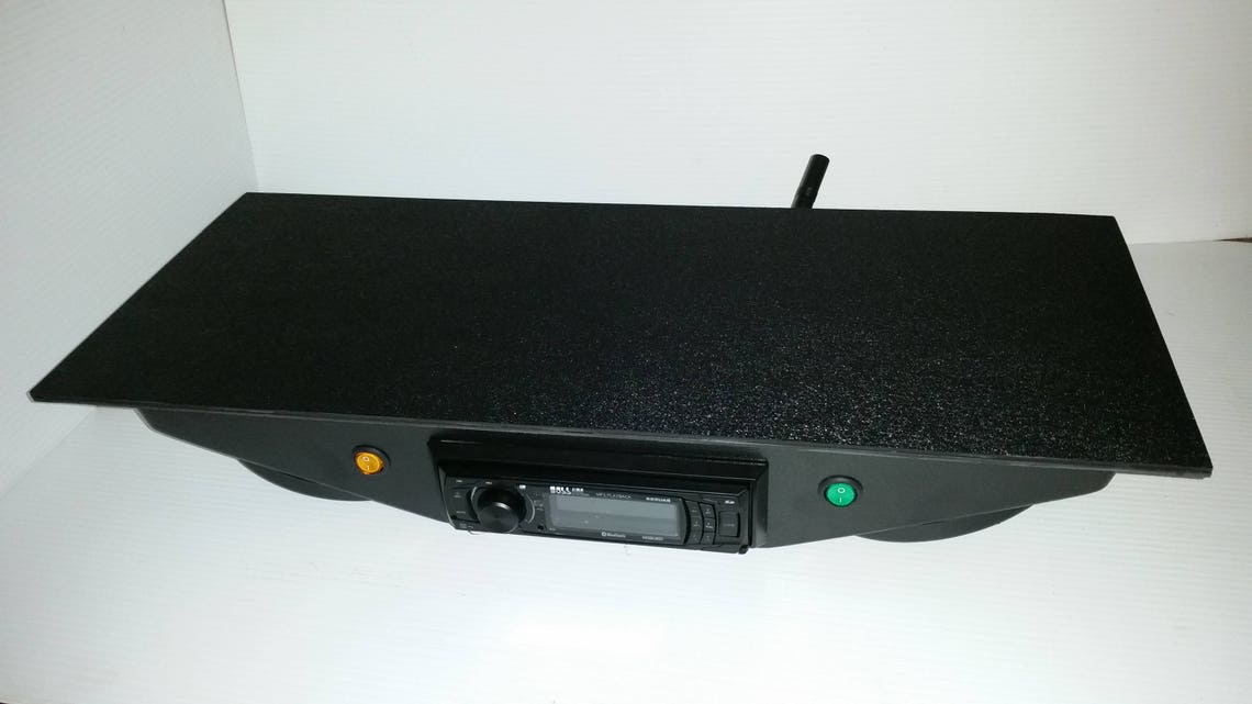 Golf Cart UTV Overhead Radio Console Stereo Enclosure With 6.5 ...