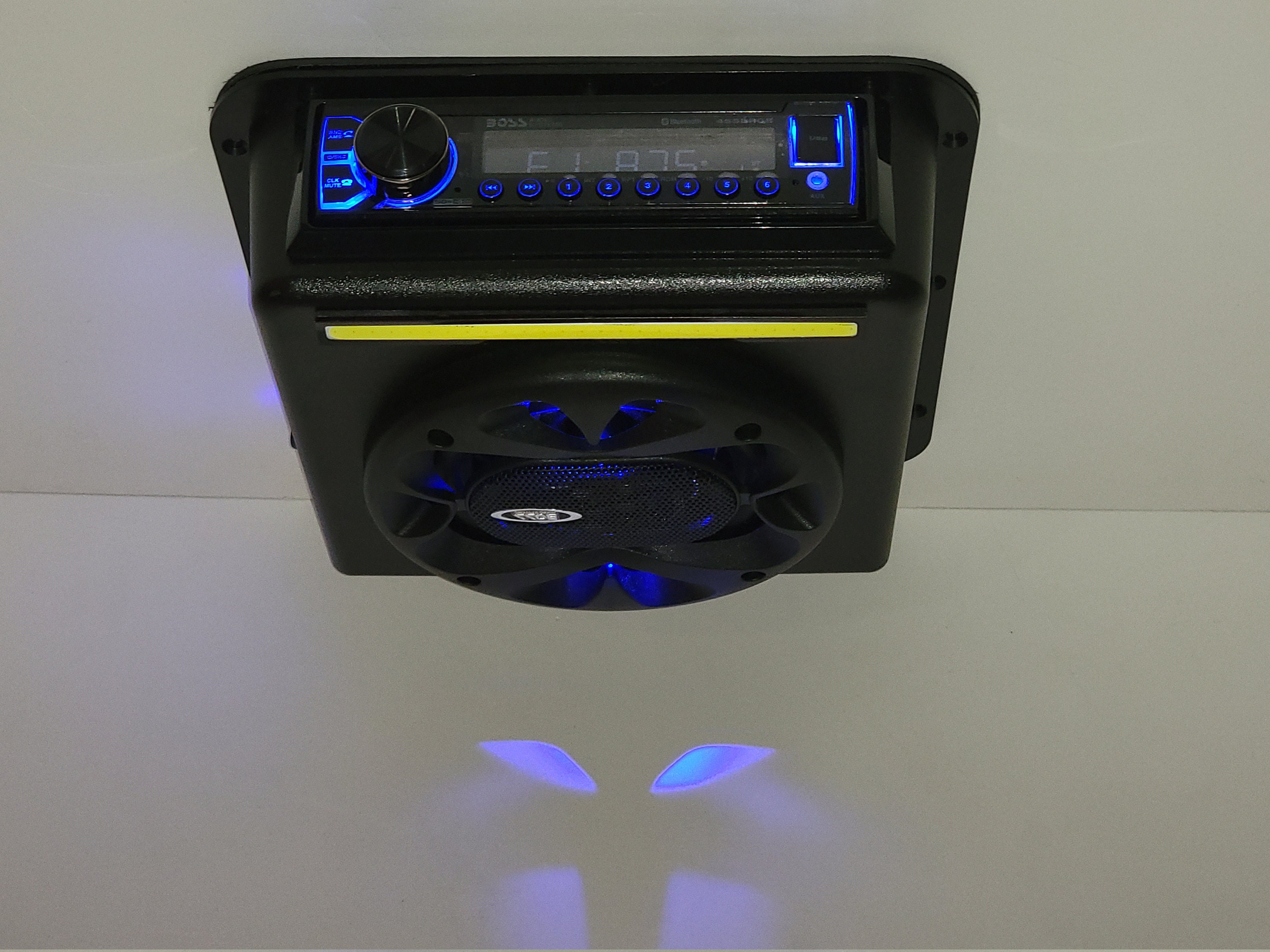 Golf Cart UTV Universal Overhead Stereo Radio Console Bluetooth EZ GO ...