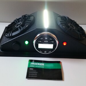 Kicker Marine Overhead Stereo Console UTV Golf Cart Radio Bluetooth 6.5 ...