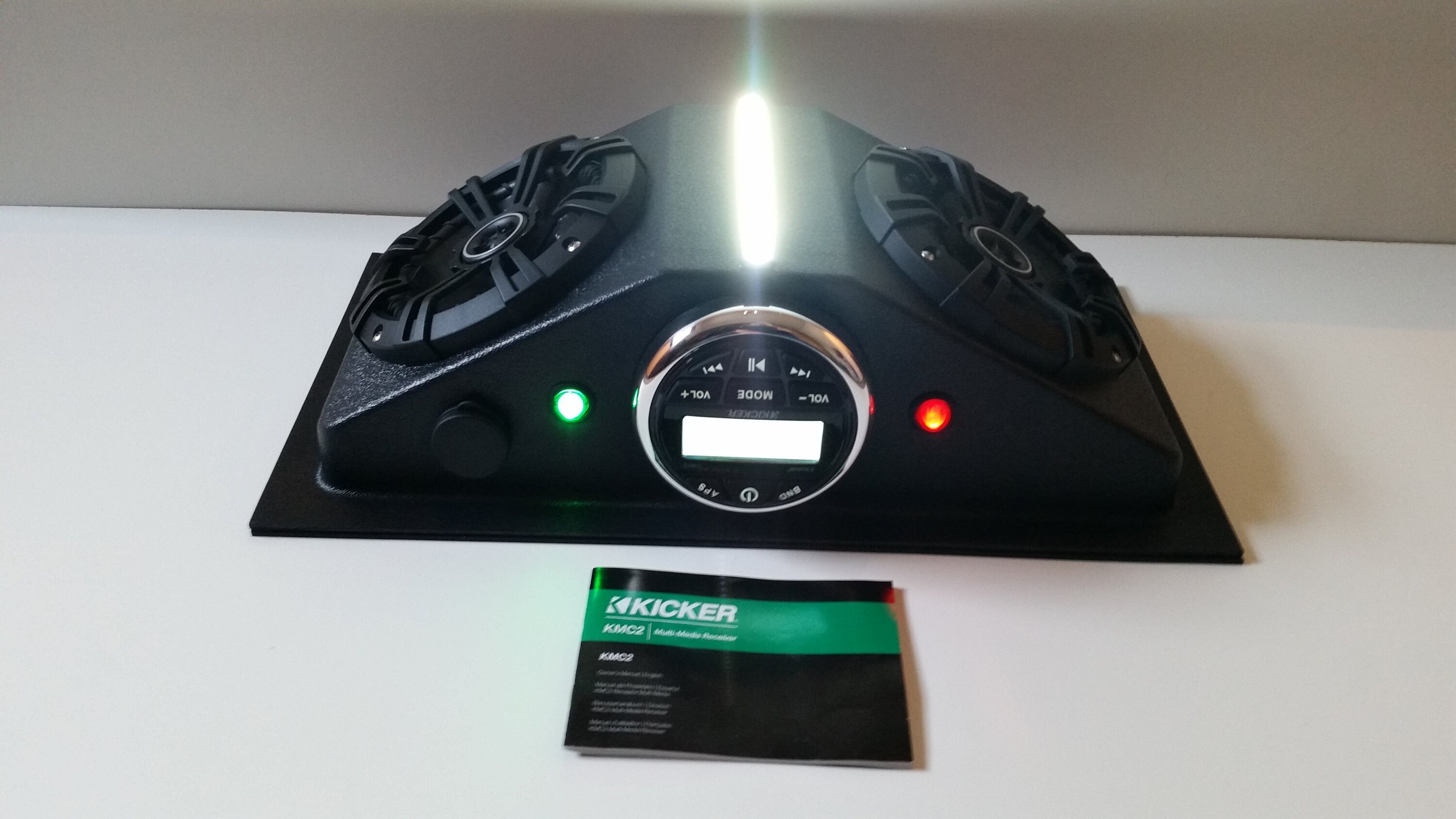 Kicker Marine Overhead Stereo Console UTV Golf Cart Radio Bluetooth 6.5 ...