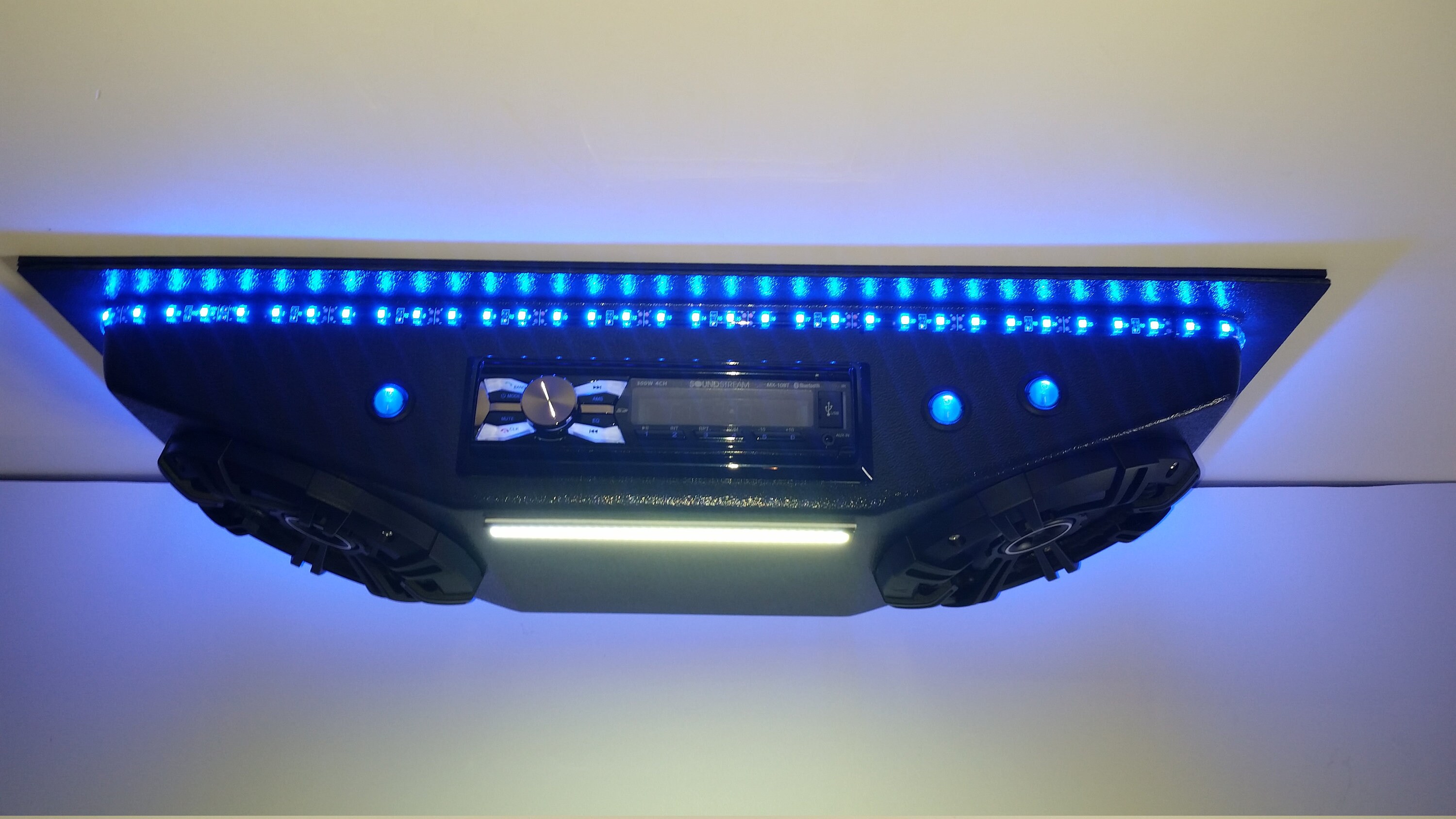 UTV Radio Golf Cart Overhead Stereo Console With KICKER 6.5" Speakers ...