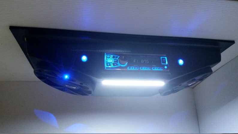 Universal Golf Cart UTV Overhead Radio Console With Bluetooth Stereo ...