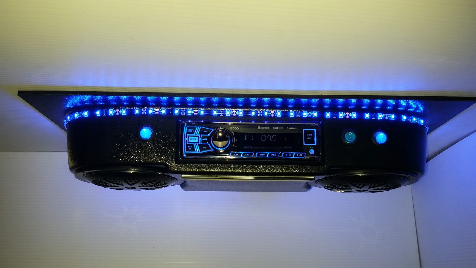 Universal Golf Cart UTV Overhead Stereo Console Tractor Camper ...