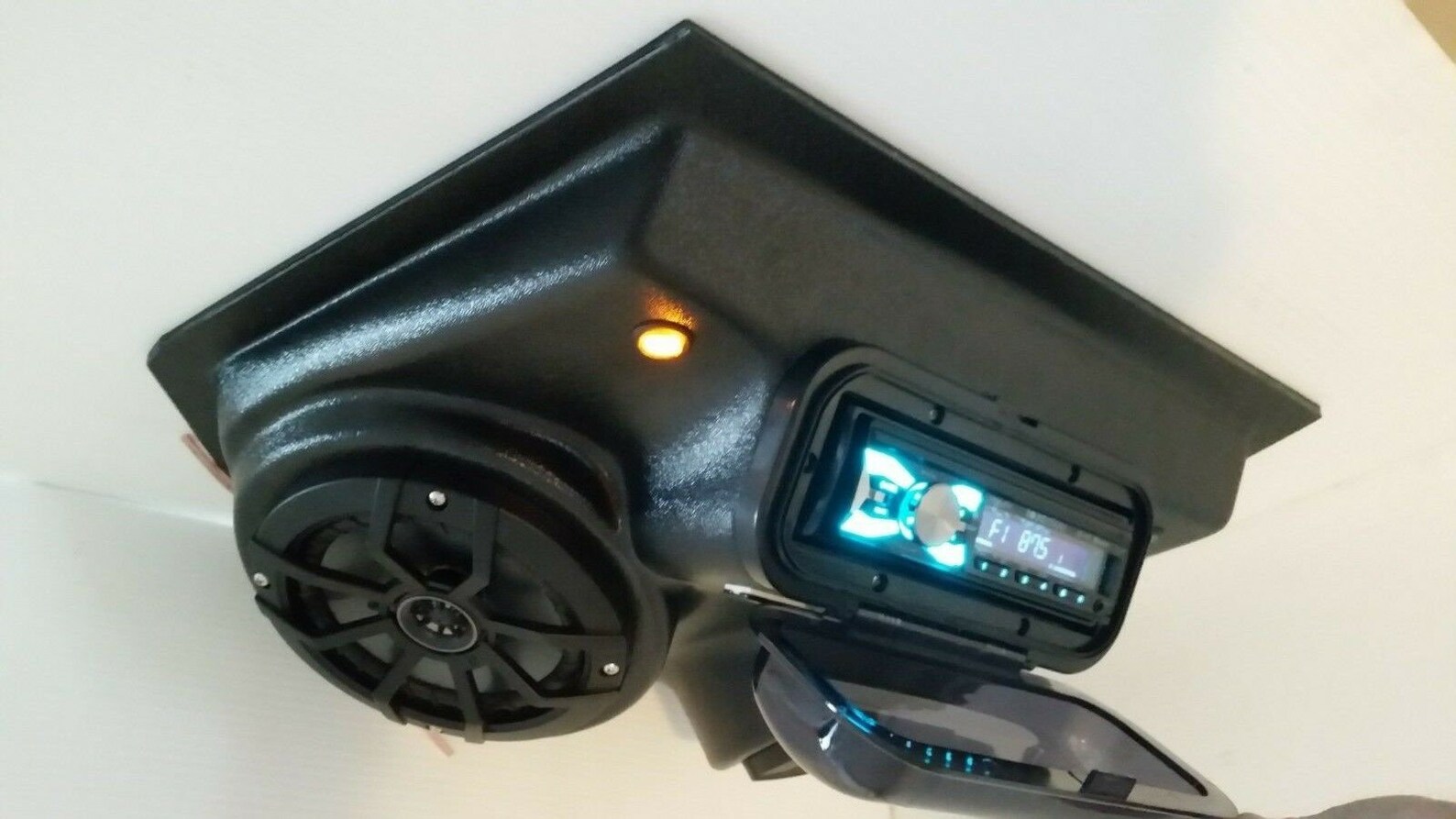 Overhead Golf Cart Utv Stereo Housing With Radio Marine Cover Dome ...