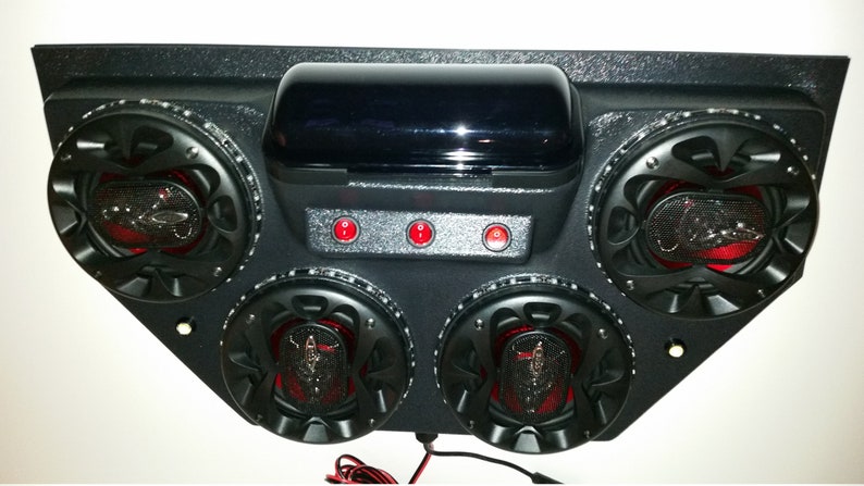 Golf Cart Stereo UTV Overhead Radio Console Bluetooth Four Speaker ...