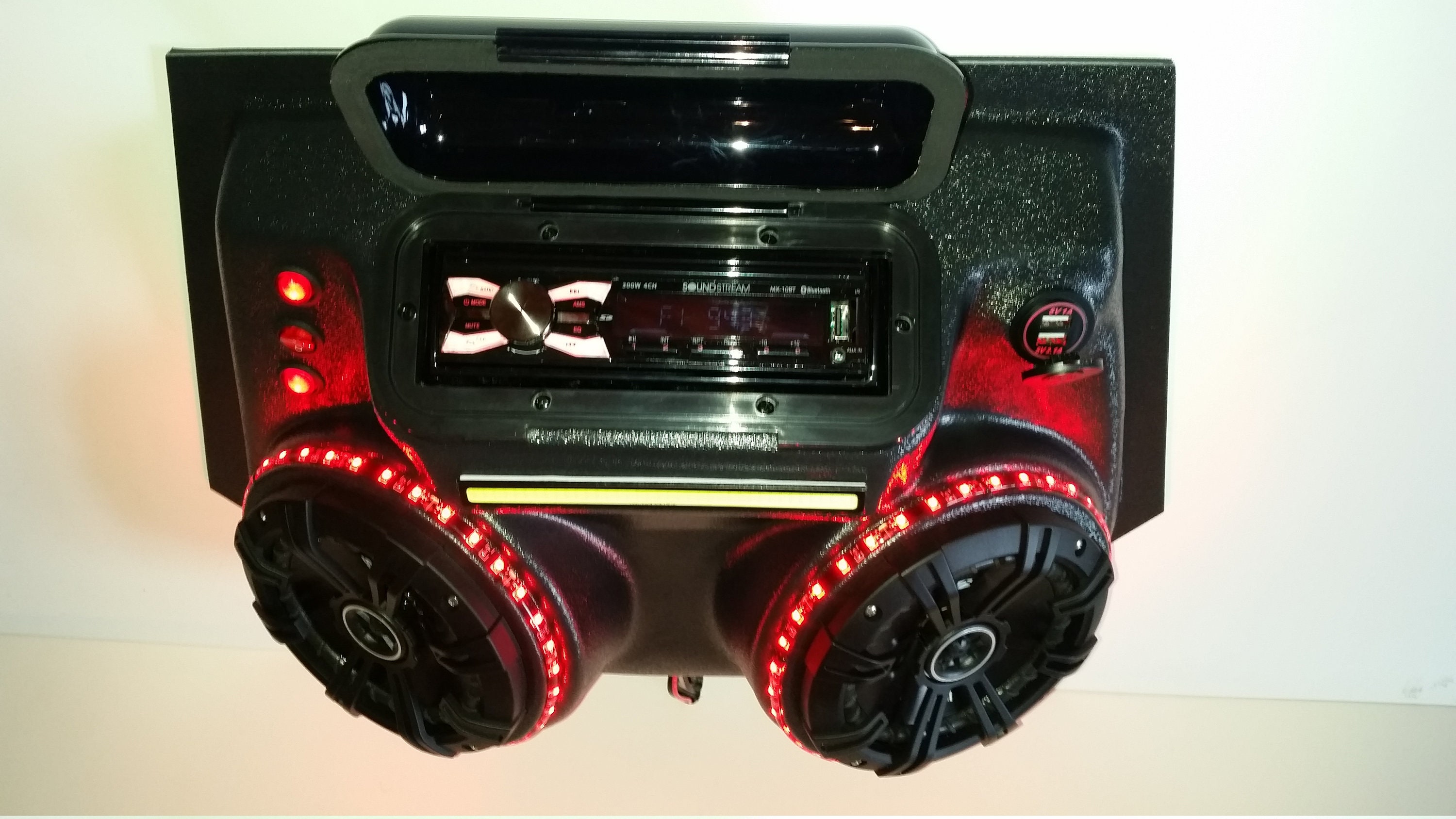 UTV Overhead Stereo Golf Cart Radio Console 6.5" Kickers! Bluetooth! - Etsy