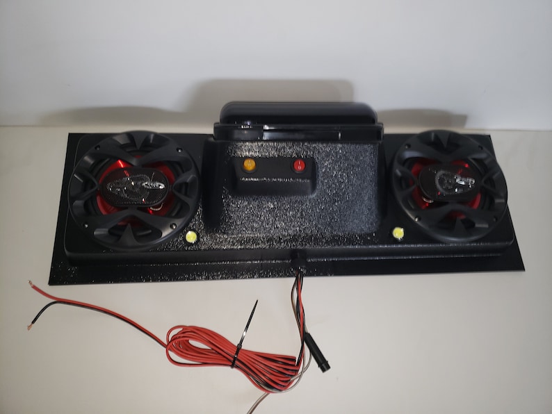 Golf Cart UTV Overhead Stereo Console With Radio 6.5" Speaker Cutouts ...