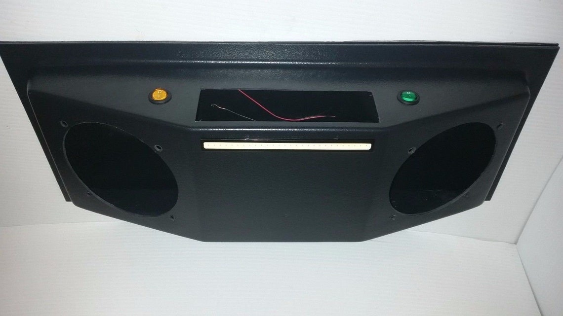 Golf Cart UTV Overhead Stereo Console With Radio 6.5" Speaker Cutouts ...